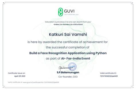 Katkuri Sai Vamshi On Linkedin Guvi Deeplearning Pythonprogramming