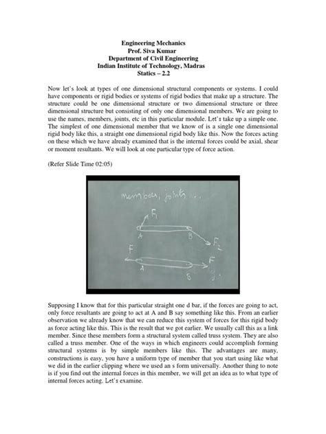 Statics Unit Pdf Tension Physics Force