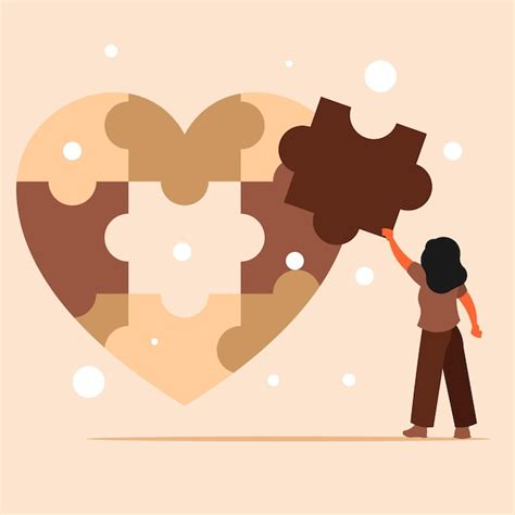 Premium Vector Heart Puzzle Piece Graphic