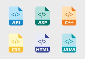 Coding Languages Icons By Jraoui Chihab