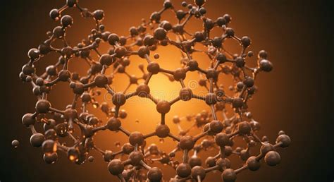History Of Futuristic Molecular Structures Stock Illustration