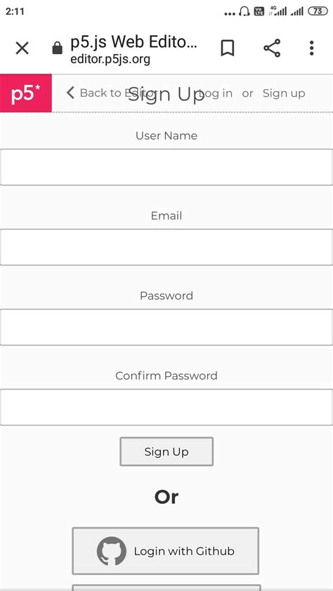 Content Of Sign Up Page Overlaps With Navbar On Relatively Small Mobile