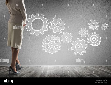 Gears Mechanism As Teamwork Concept Stock Photo Alamy