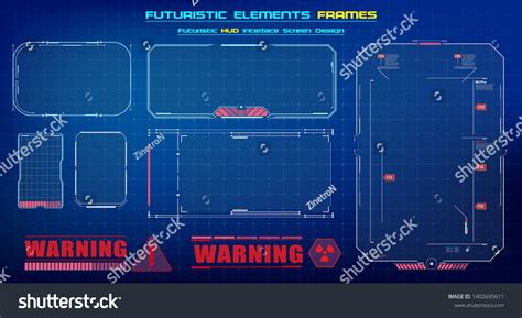 Hud Ui Gui Futuristic User Interface Stock Vector Royalty Free 1402695611 Shutterstock