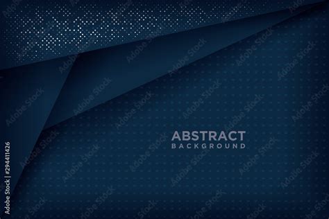 Abstract Navy Blue D Backgrounds With Overlapping Layers Stock Vector Adobe Stock
