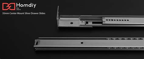 Homdiy 5 Pack 16inch Heavy Duty Centered Bottom Mounted Drawer Slides