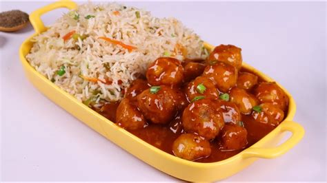 Potato Manchurian And Veg Fried Rice Restaurant Recipe Yesicancook