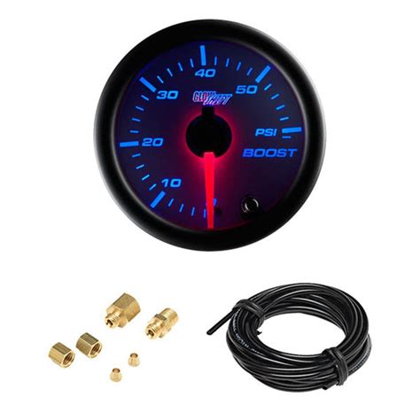 Glowshift Gauges White 7 Color 3 Gauge Diesel Set 60 Psi Boost 2400° F Exhaust Gas