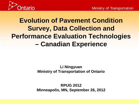 Pdf Evolution Of Pavement Condition Survey Data Collection