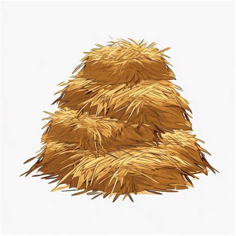 Premium AI Image | there is a pile of hay with a straw on top generative ai