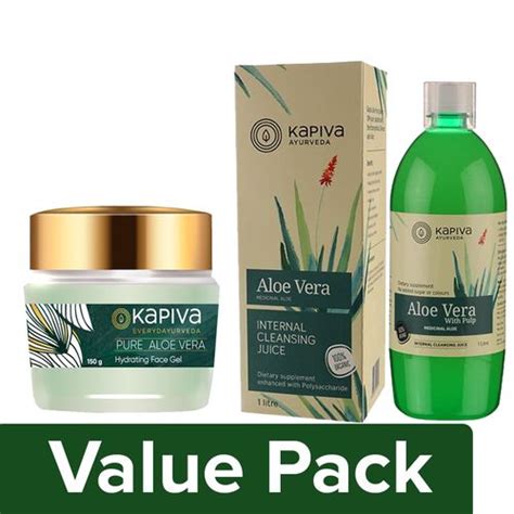 Buy Kapiva Ayurveda Juice Aloe Vera 1 Lt Pure Aloe Vera Hydrating