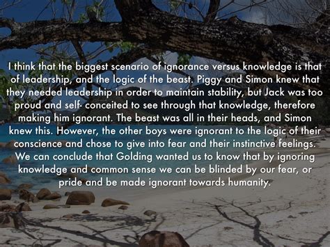 Knowledge Vs Ignorance By Mckaia Ryberg