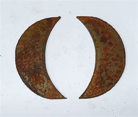 Lot Set Of Crescent Moon Shape Inch Rusty Vintage Etsy