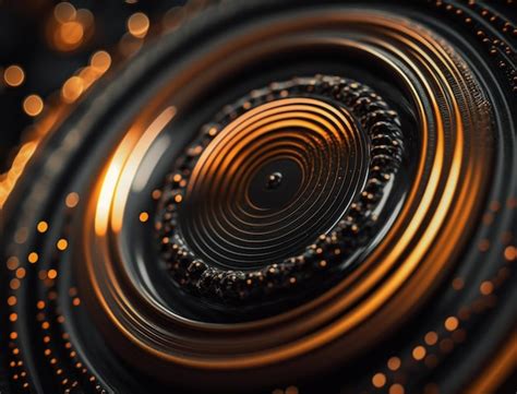 Premium Photo Concentric Golden Rings Shapes Abstract Geometric Background Created With