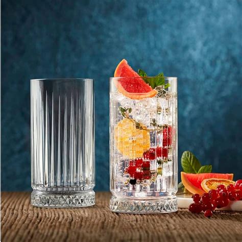 Set De 6 Vaso Vidrio Alto Elysia 445 CC JM GLASS
