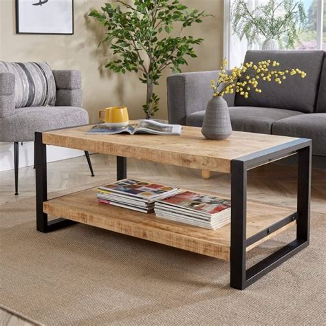 Summit Coffee Table With Shelf Big Furniture Warehouse
