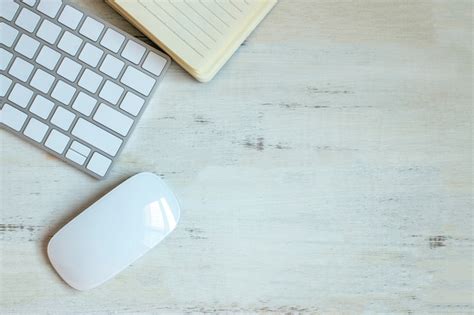 Premium Photo Computer Keyboard And Mouse Top View
