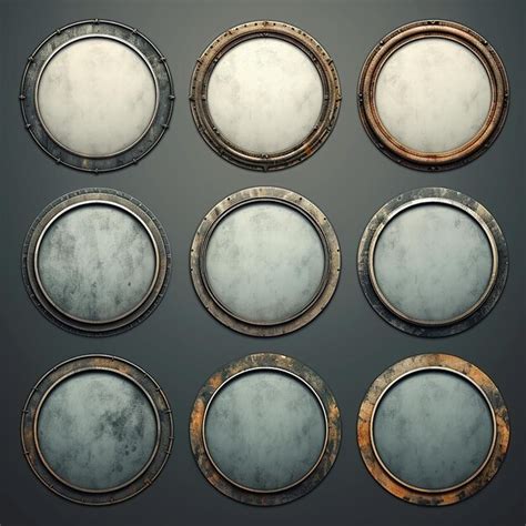 Premium Photo Grunge Elegance Collection Of Circular Frames Premium Photo Grunge Elegance Collection Of Circular Frames