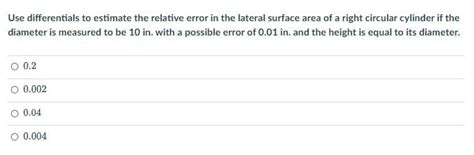Answered Use Differentials To Estimate The Bartleby