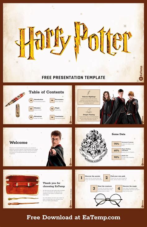 Harry Potter Powerpoint Presentation Template Eatemp