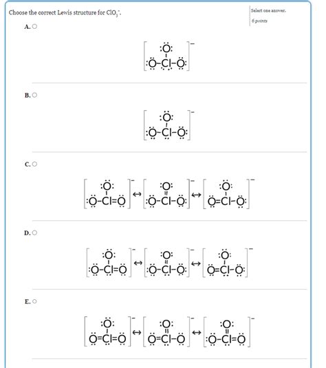 Solved Choose The Correct Lewis Structure For Chegg