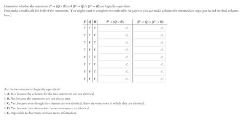 Solved Determine Whether The Statements P QVR And P Q Chegg