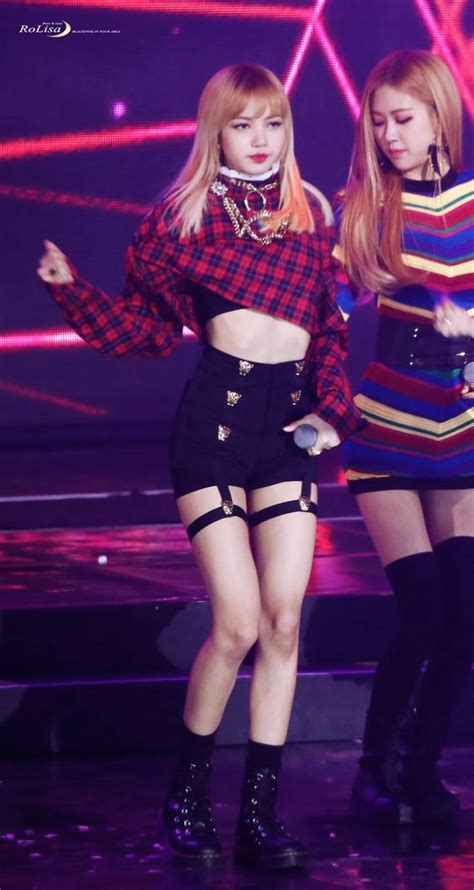 Blackpink Blackpink Fashion Plaid Crop Top Concert Outfit