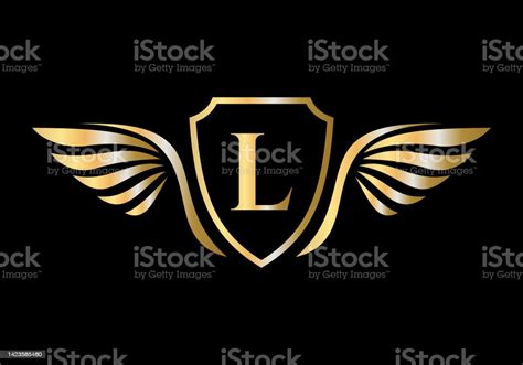 Logo De Laile Initiale Sur La Lettre L Alphabet Pour Le Symbole Du Logo