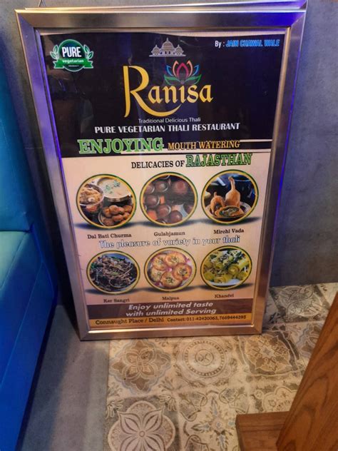 Menu At Ranisa By Jain Chawal Wale New Delhi