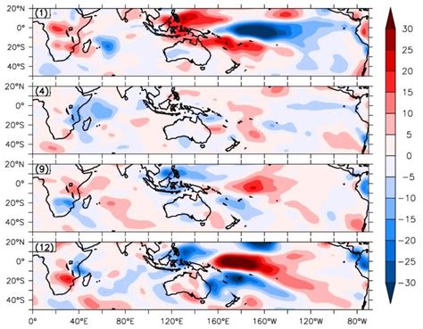Composite Of Rainfall Anomalies Colour Mmmonth And Temperature