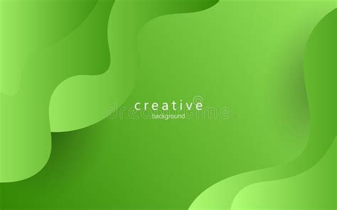 Minimal Abstract Dynamic Green Gradient Color Fluid Liquid Wavy Shape Geometric Composition