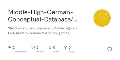 GitHub Middle High German Conceptual Database Textseries SKOS