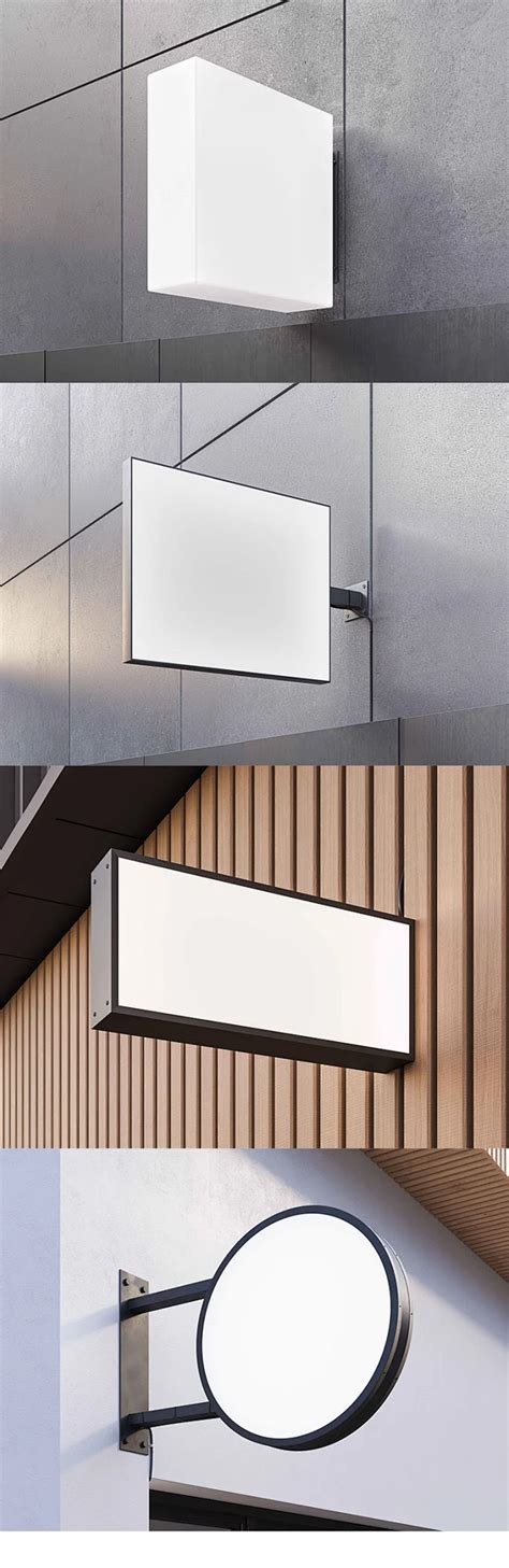 流行店铺品牌灯箱广告标识指引导视牌室内室外样机psd设计素材 淘宝网 花瓣网