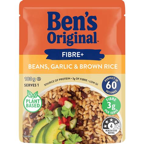 Bens Original Bens Original Fibre Beans Garlic And Brown Rice 180g Is