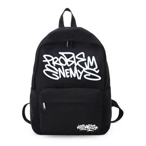 Men S Backpack School Bag Problem Enemy Free Sticker Shopee Malaysia
