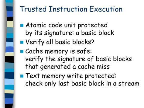 Ppt A Framework For Trusted Instruction Execution Via Basic Block