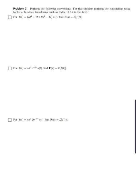 Solved Problem Perform The Following Conversions For Chegg