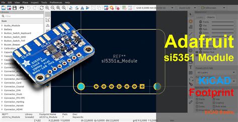 Kicad Footprint Of Adafruit Si5351a Clock Generator Breakout Board Kicad Rookie