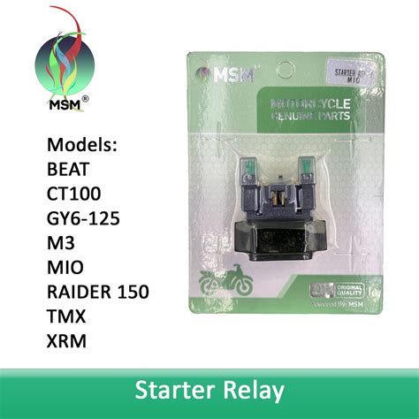 Motorcycle Starter Relay Beat Ct100 Gy6 125 Mio M3 Raider 150 Tmx