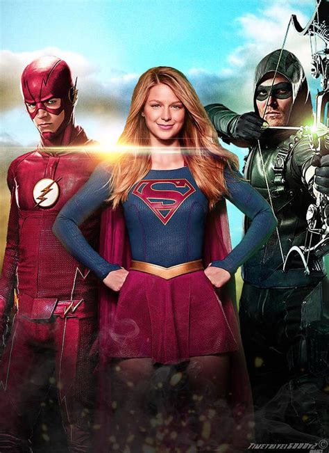 The Flash Supergirl Arrow Cw Poster Textless By Deviantart