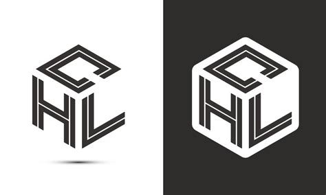 Premium Vector Chl Letter Logo Design With Illustrator Cube Logo Vector Logo Modern Alphabet