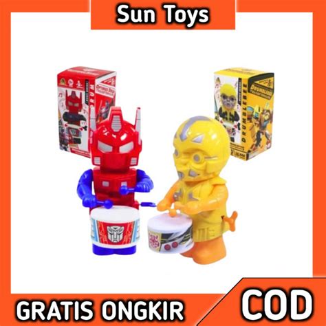 Jual Mainan Robot Pukul Drum Putar Bergoyang Mainan Robot Drum
