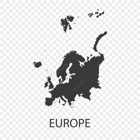 Premium Vector Detailed Vector Map Of The Europe