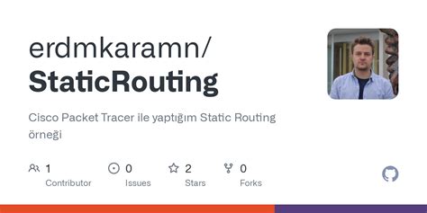 github erdmkaramn staticrouting cisco packet tracer ile yaptığım static routing örneği