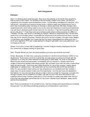 Critical Thinking PHI 1301 Unit II Assignment 1 Pdf Carissa