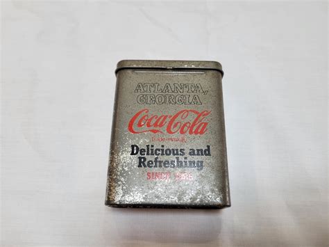 【傷や汚れあり】coca Cola コカコーラ ブリキケース 小物入れ シガレットケース タバコ入れ 昭和レトロ アンティーク コレクション
