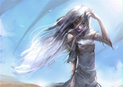 Arte de fantasía cabello blanco Fondo de pantalla HD Wallpaperbetter