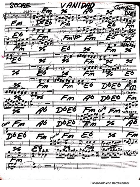Vanidad Score Pdf