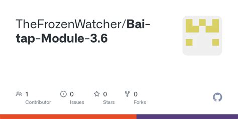 Github Thefrozenwatcherbai Tap Module 36