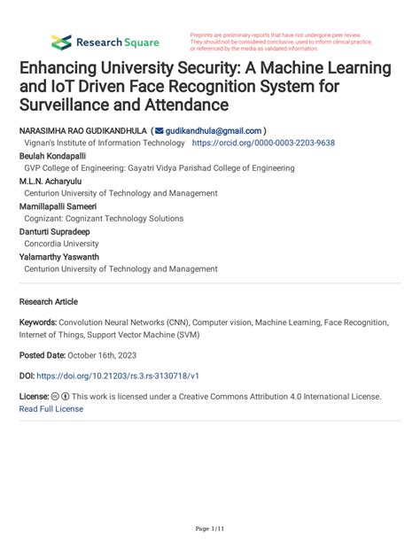 Pdf Enhancing University Security A Machine Learning And Iot Driven